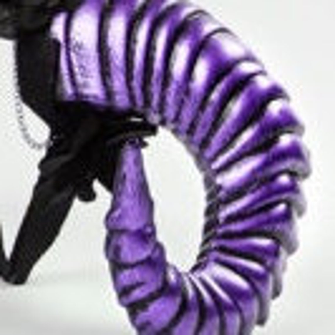 Steampunk Demon Twisted Black Ram Horns Halloween Costume - Etsy