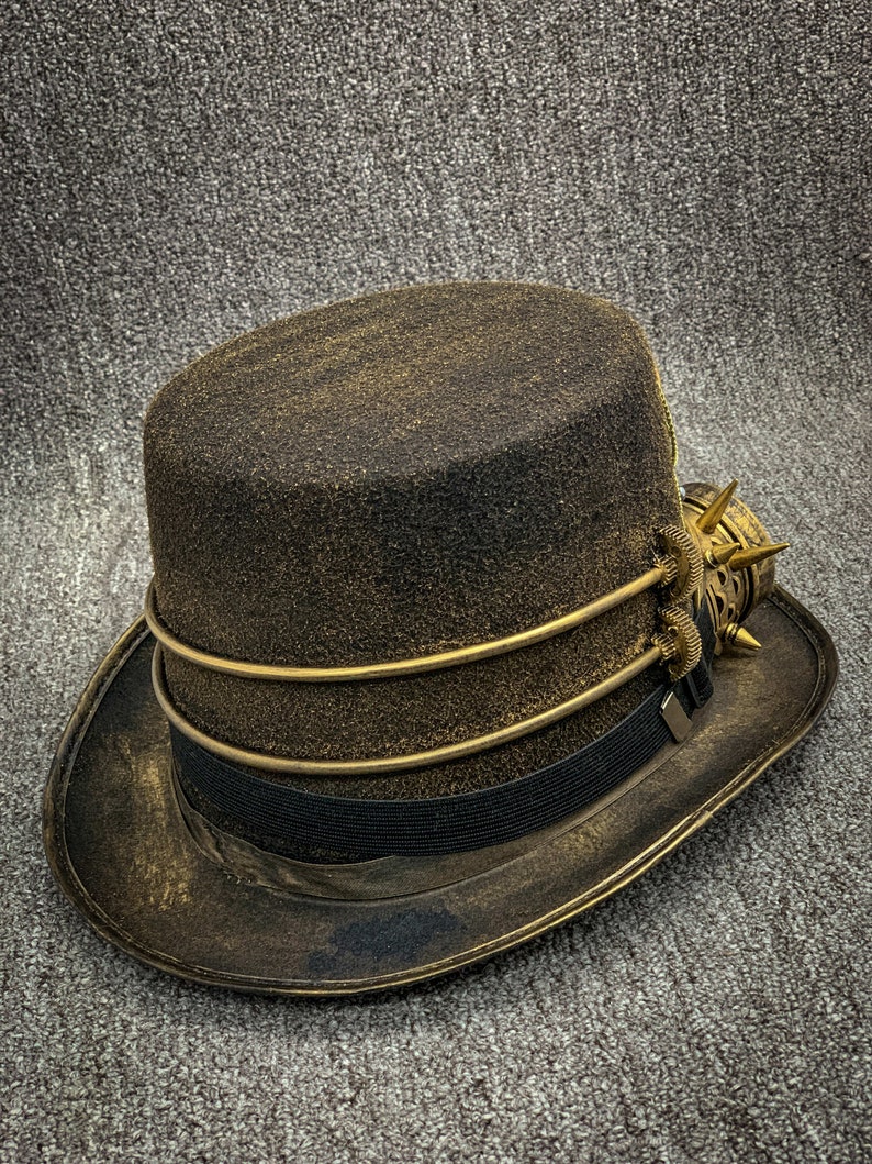 Black Felt Top Hat Steampunk Victorian Charles DIY Hat | Etsy