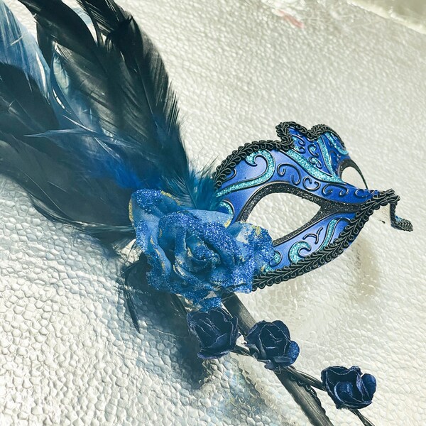 Mask on a Stick - Etsy