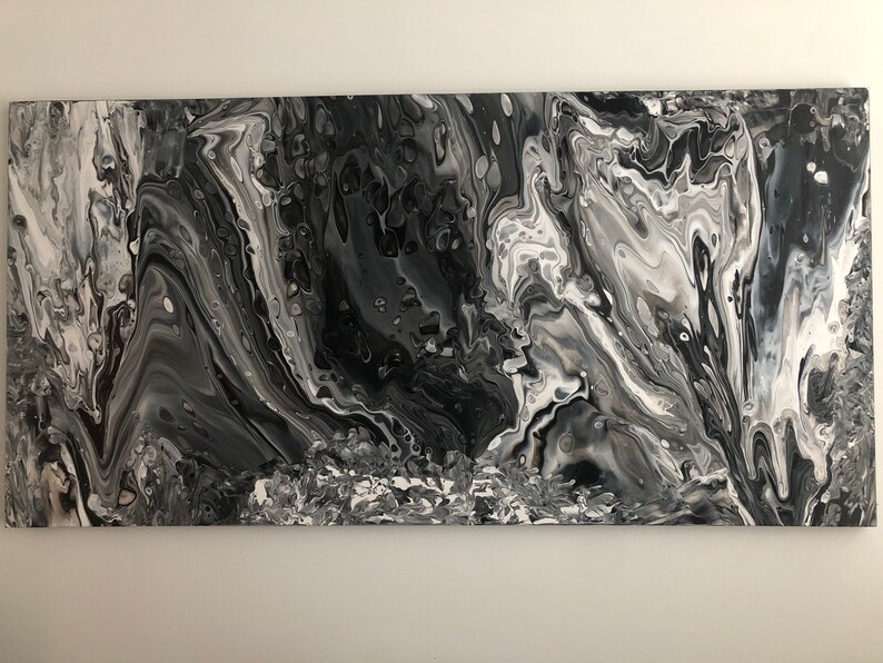 B&W Acrylic Painting - Etsy