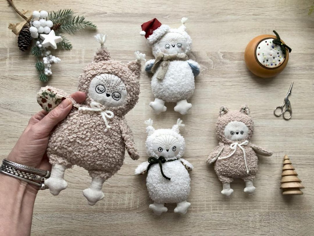Owl Sewing Pattern & Tutorial | Finn and Sofie Plush Owls | PDF Toy ...