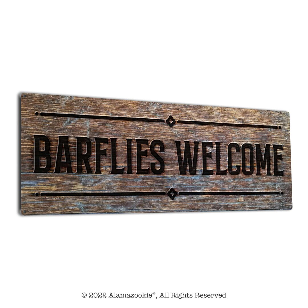 Barflies Welcome | Metal Sign | Home & Bar Decor for Garage, Man Cave ...