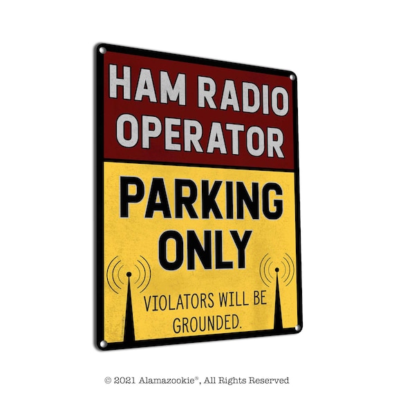 Ham Radio Operator Parking Only Metal Sign Gifts for | Etsy