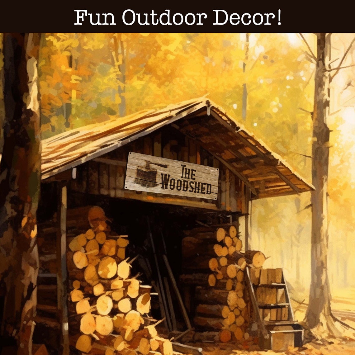 The Woodshed | Metal Sign | Rustic Decor for Barn, Shed, Out Building ...