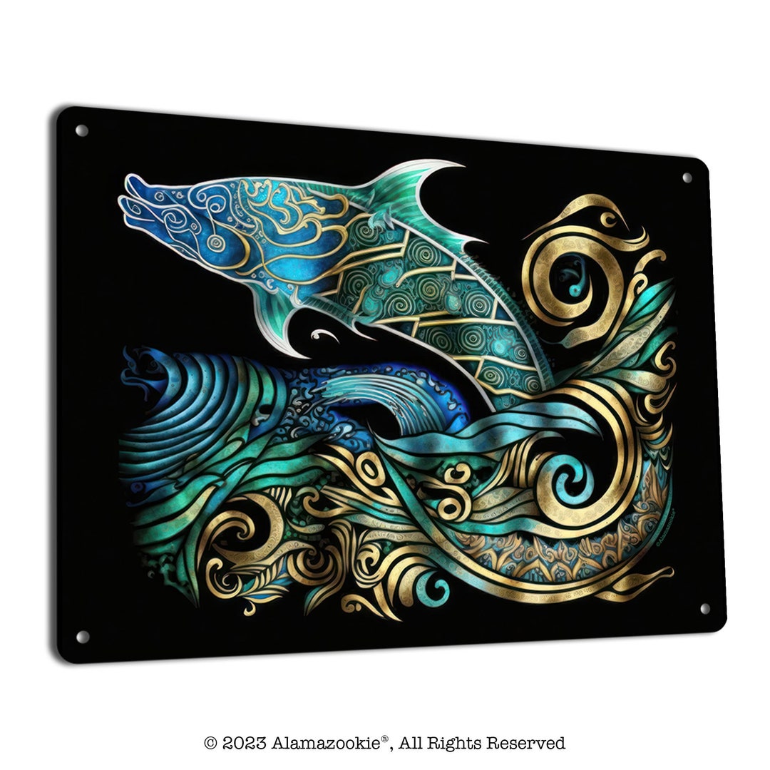 Tribal Inspired Wall Decor | Metal Sign | Ocean Themed Design ...