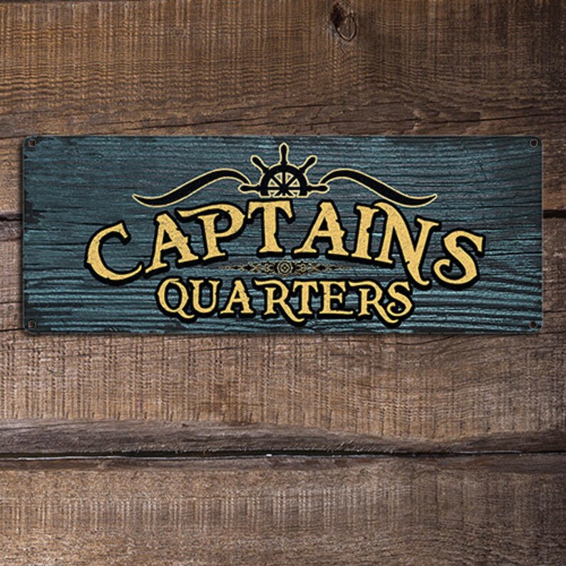 Captain's Quarters Metal Sign Nautical Decor for Home | Etsy