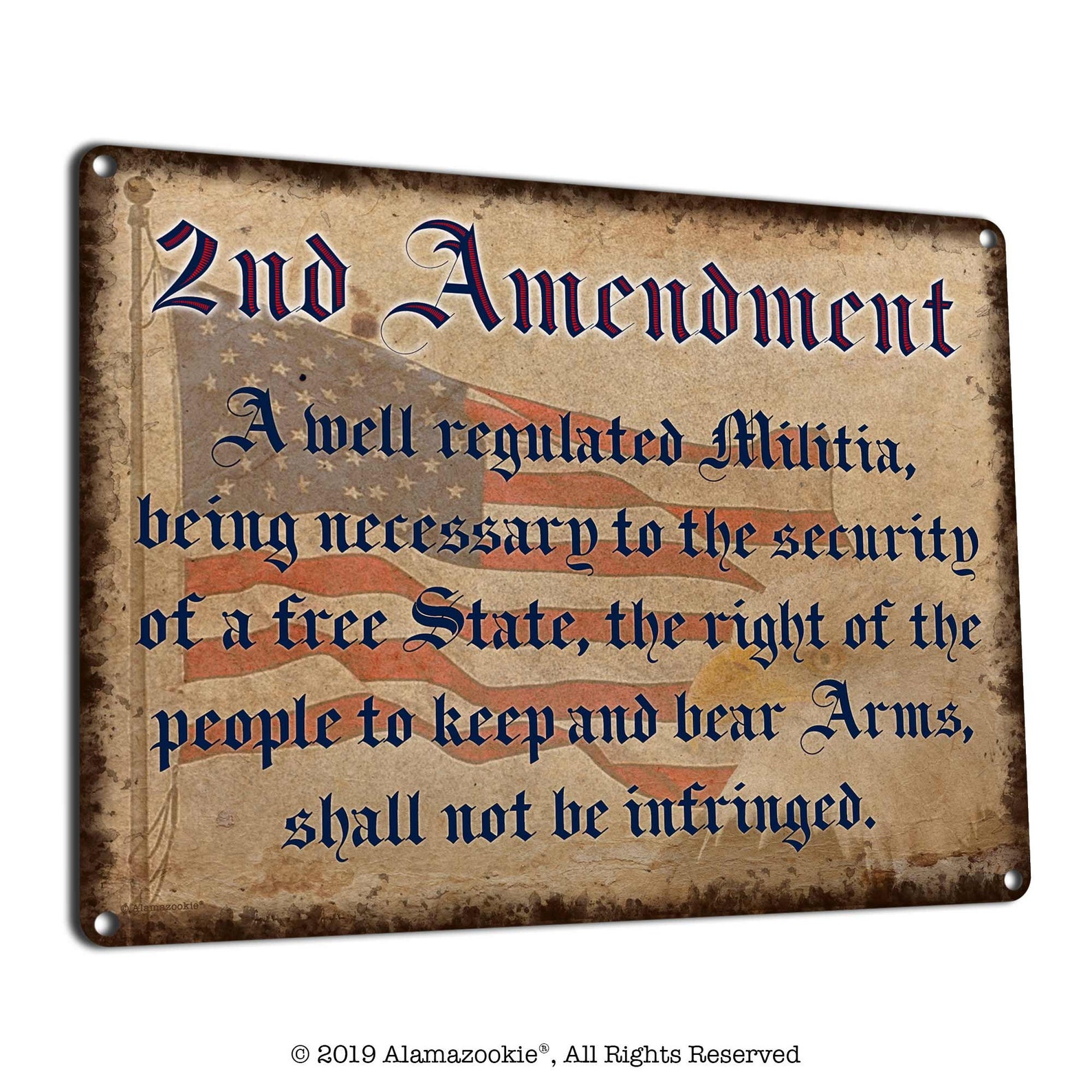 2nd Amendment Metal Sign Patriotic Wall Decor With - Etsy