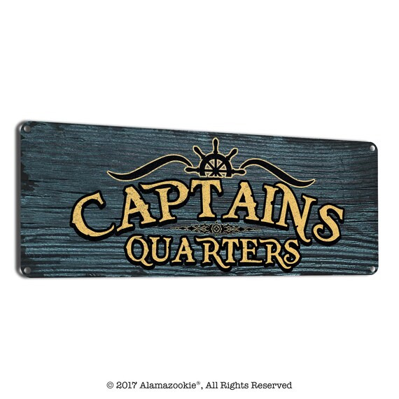 Captain's Quarters Metal Sign Nautical Decor for Home | Etsy
