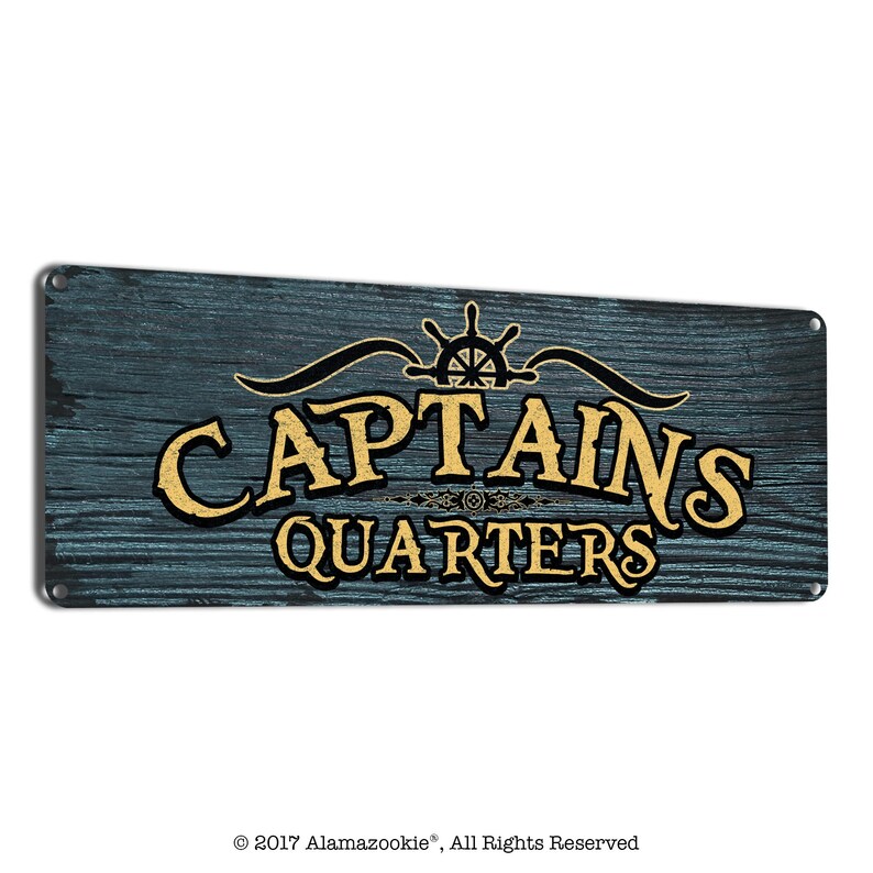 Captain's Quarters Metal Sign Nautical Decor for Home | Etsy