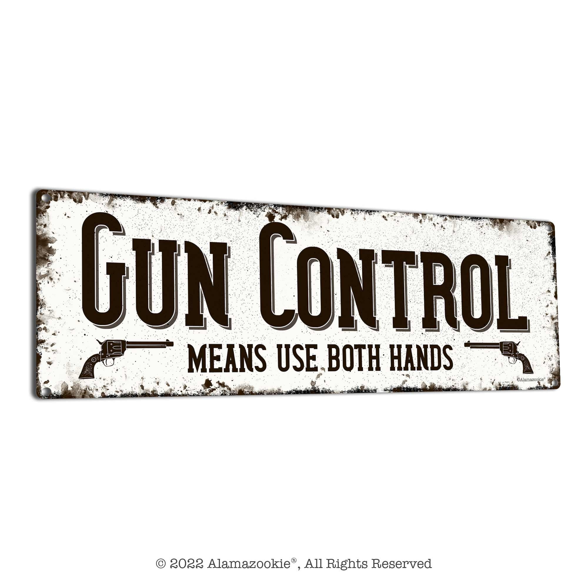 2nd Amendment Funny Gun Control Metal Sign Patriotic Wall | Etsy