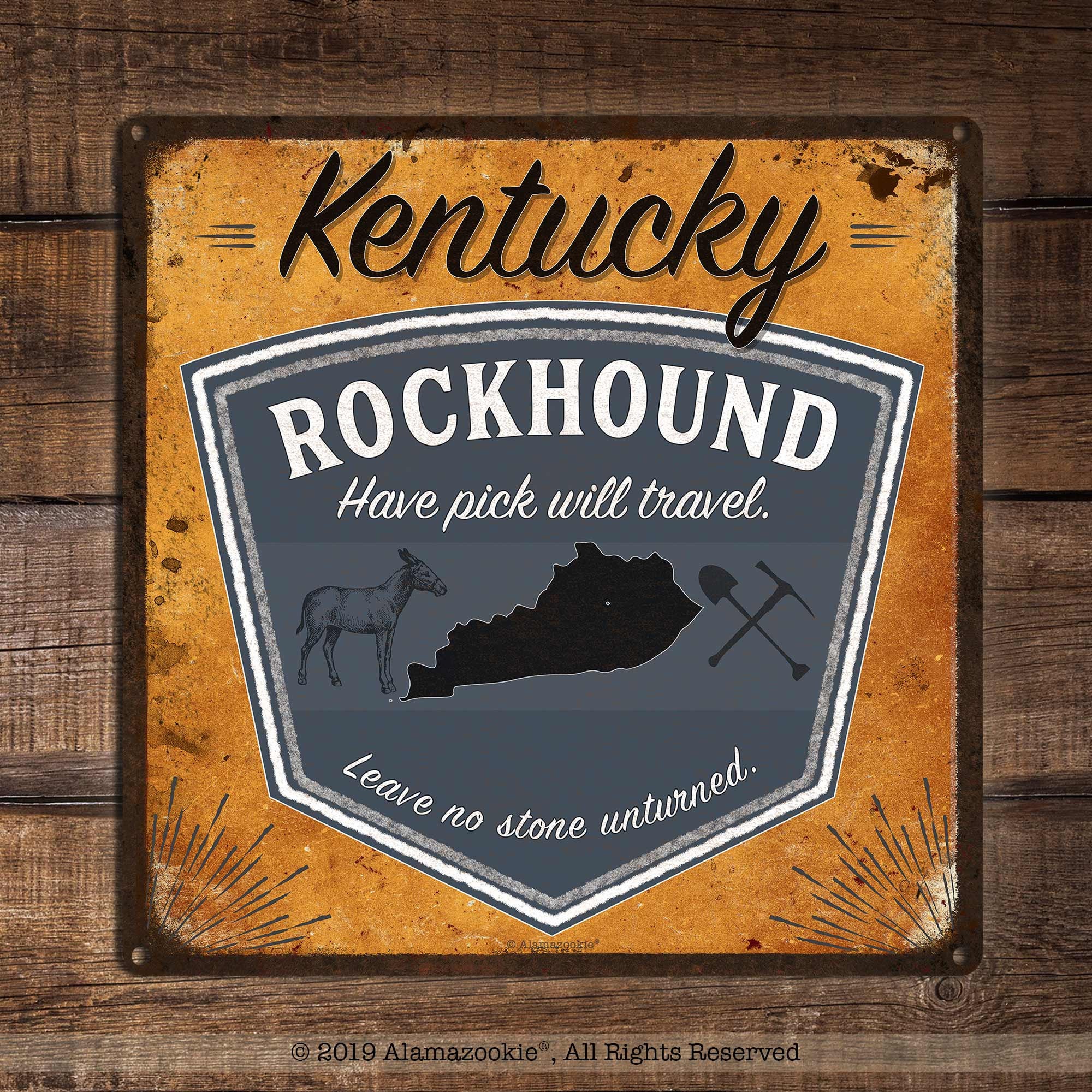 Kentucky Rockhound | Metal Sign | Wall Decor & Gifts for Geologist ...