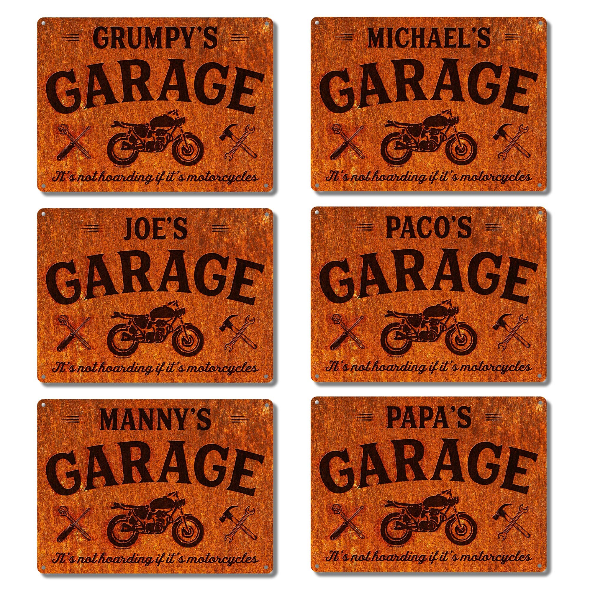 Funny Personalized Metal Garage Signs for Abuelo, Grandpa, Papa, Kevin ...