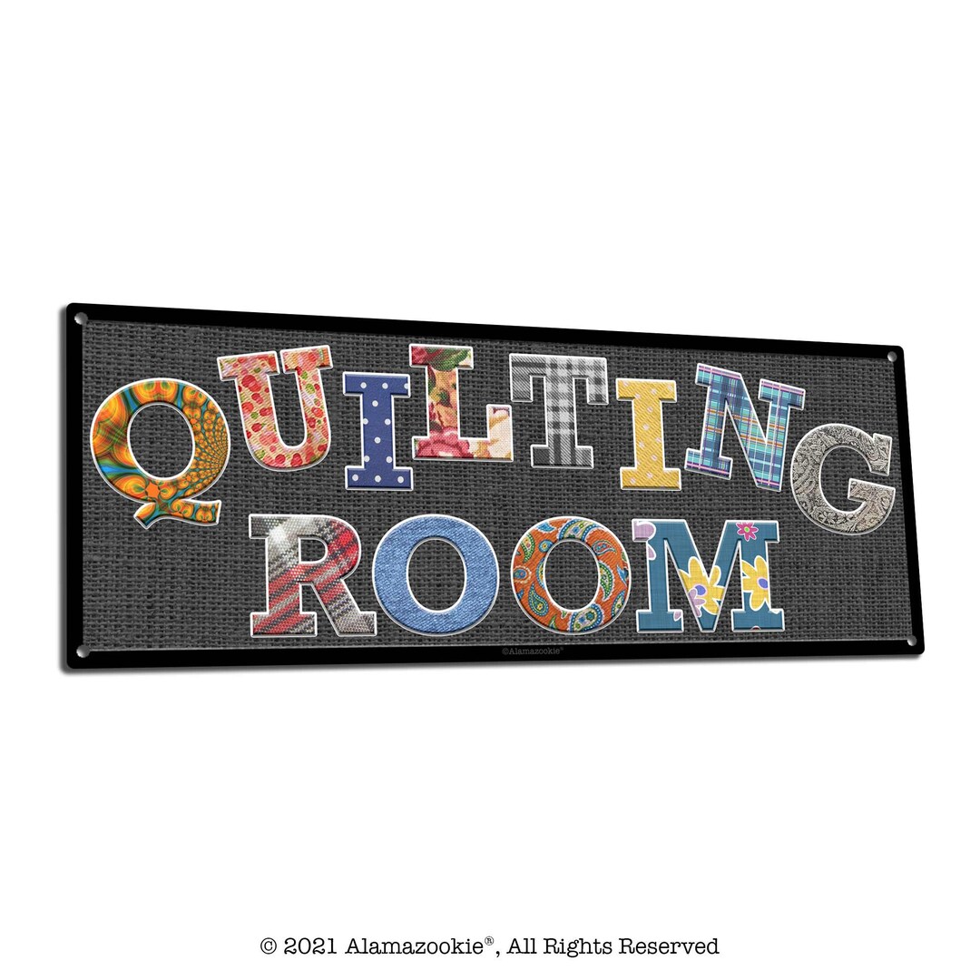 Quilting Room | Metal Sign | Quilting Theme Wall Decor for Sewing Room ...