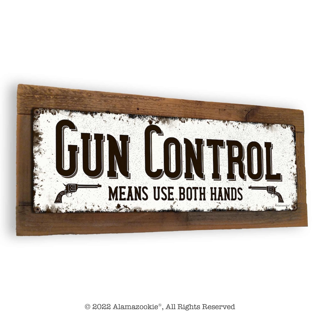 2nd Amendment | Funny Gun Control Metal Sign | Patriotic Wall Decor ...