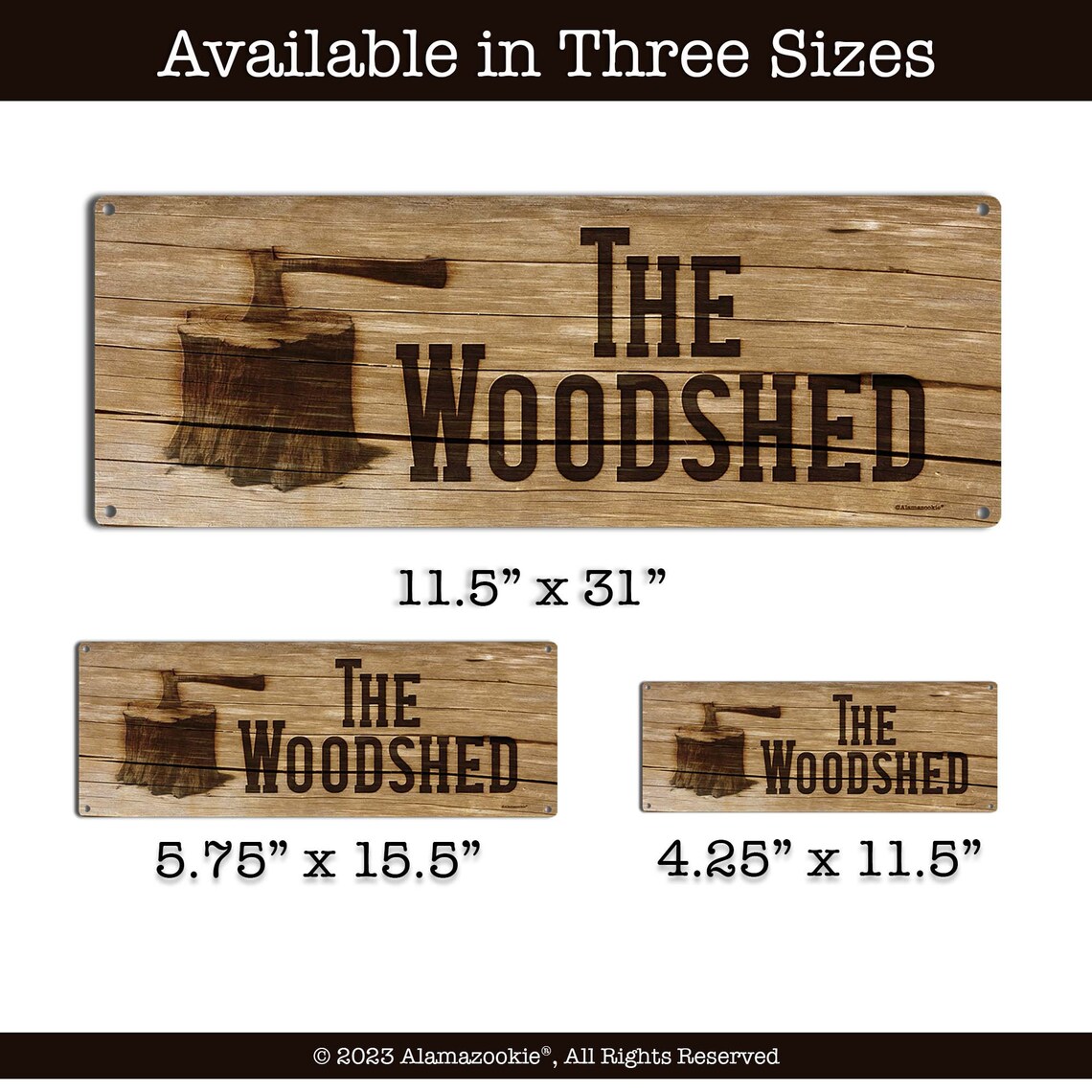The Woodshed | Metal Sign | Rustic Decor for Barn, Shed, Out Building ...