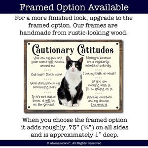 Cautionary Catitudes | Metal Sign | Funny Cat Meme Wall Decor for Catio ...