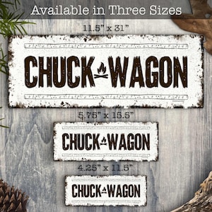 Chuck Wagon | Rustic Metal Sign | Western Theme | Farmhouse, Ranch ...
