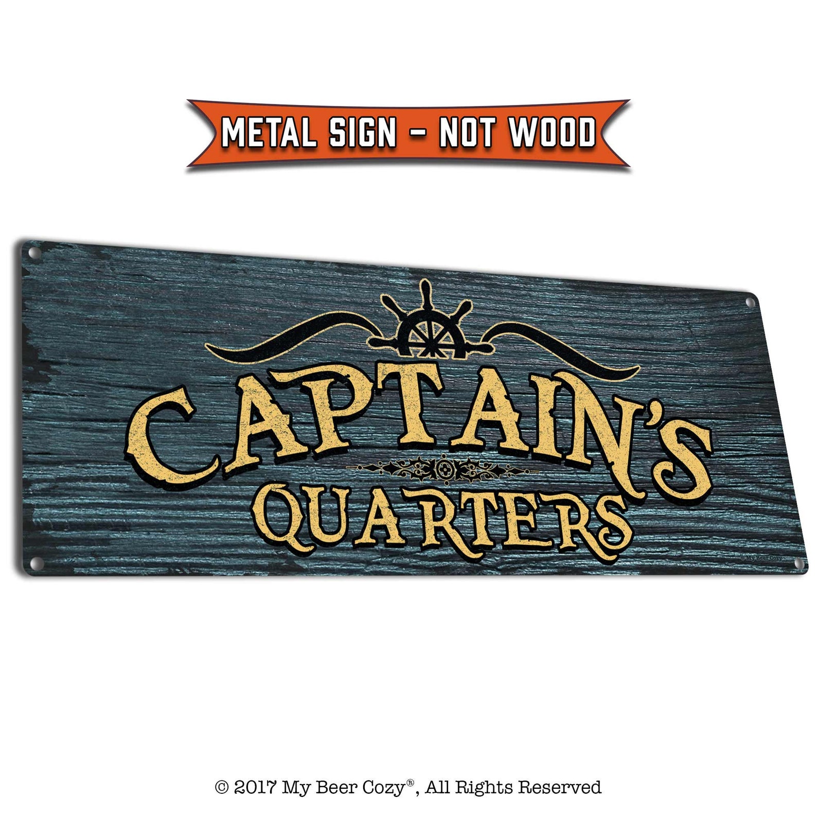 Captain's Quarters Metal Sign Nautical Decor for Home | Etsy