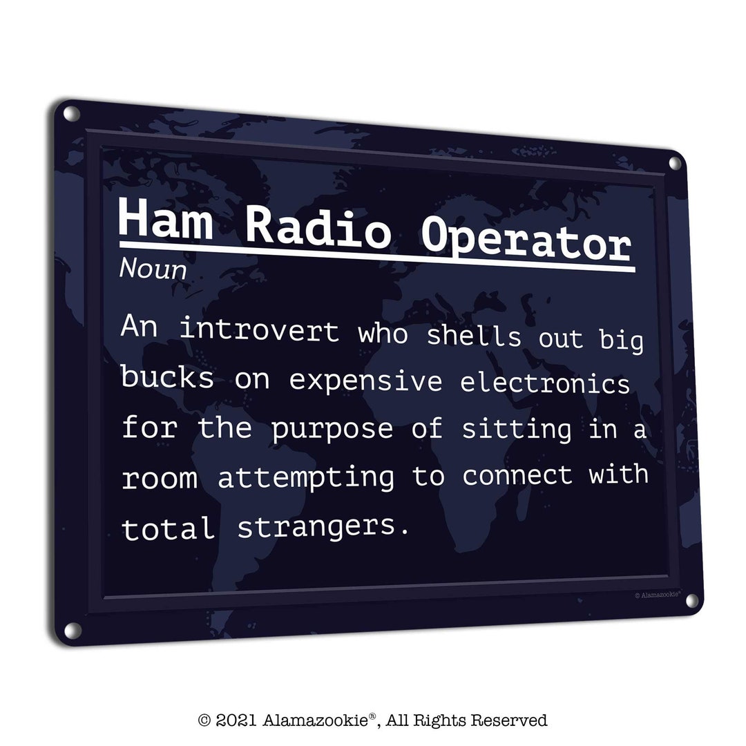 Ham Radio Operator Definition for Introverts | Metal Sign | Gifts for ...