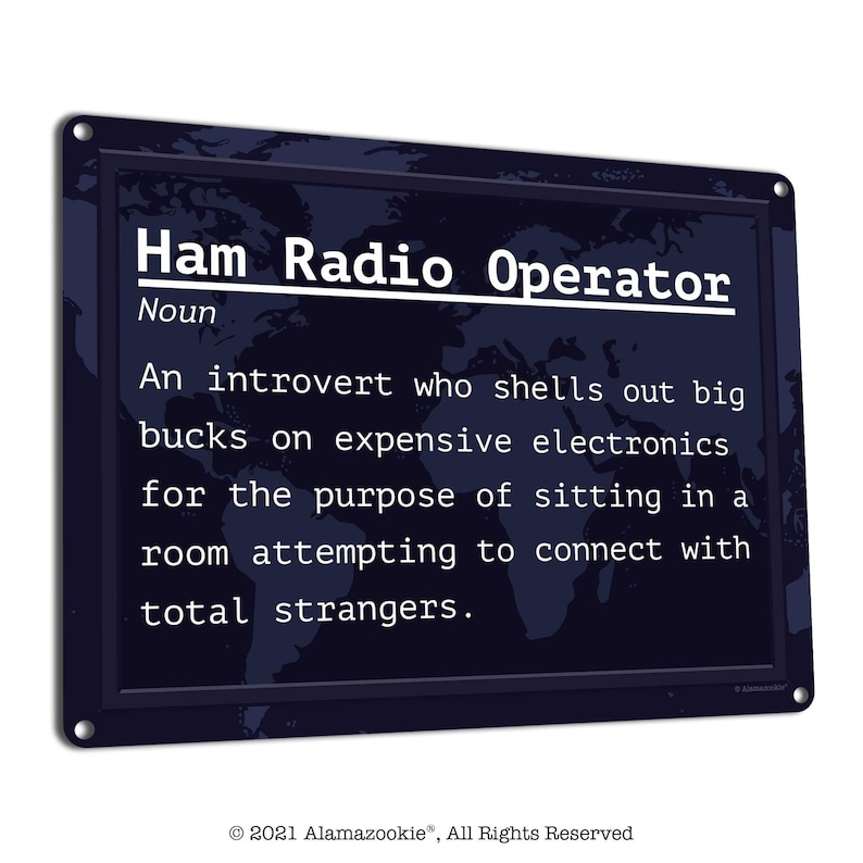 Ham Radio Operator Definition for Introverts | Metal Sign | Gifts for ...