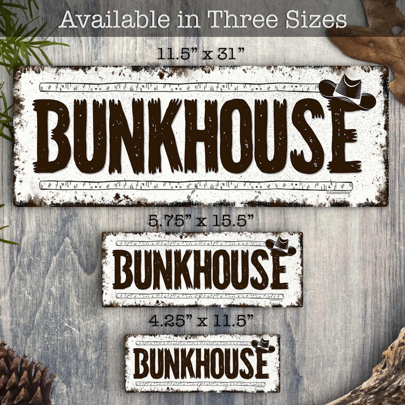 Rustic Metal Bunkhouse Sign Farmhouse Ranch VRBO Bnb - Etsy