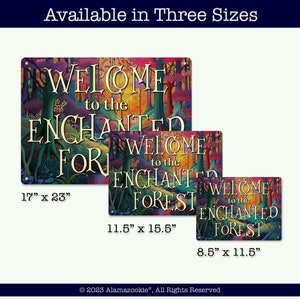 Welcome to the Enchanted Forest | Colorful Metal Sign | Wall or Yard ...