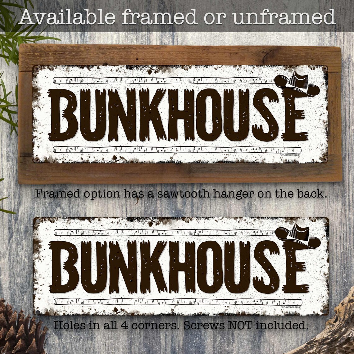 Rustic Metal Bunkhouse Sign Farmhouse Ranch VRBO Bnb - Etsy