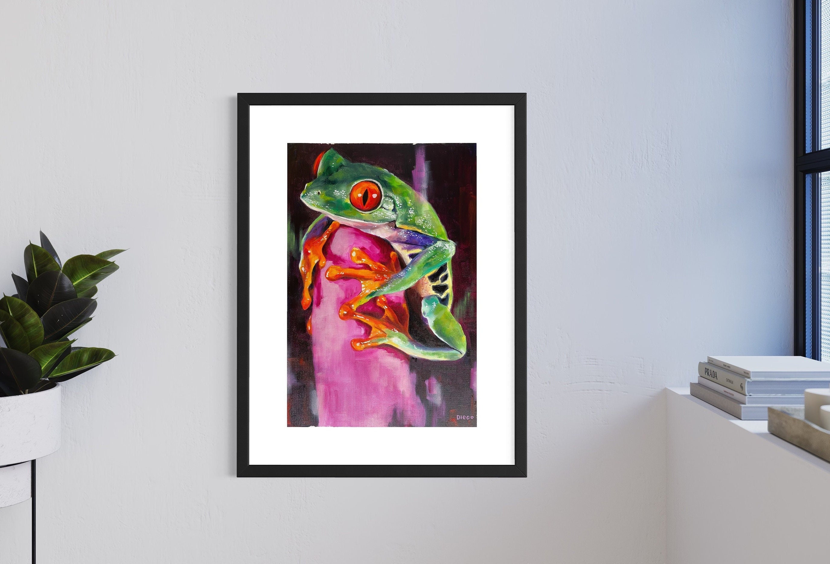 Red-eyed Tree Frog Print - Etsy