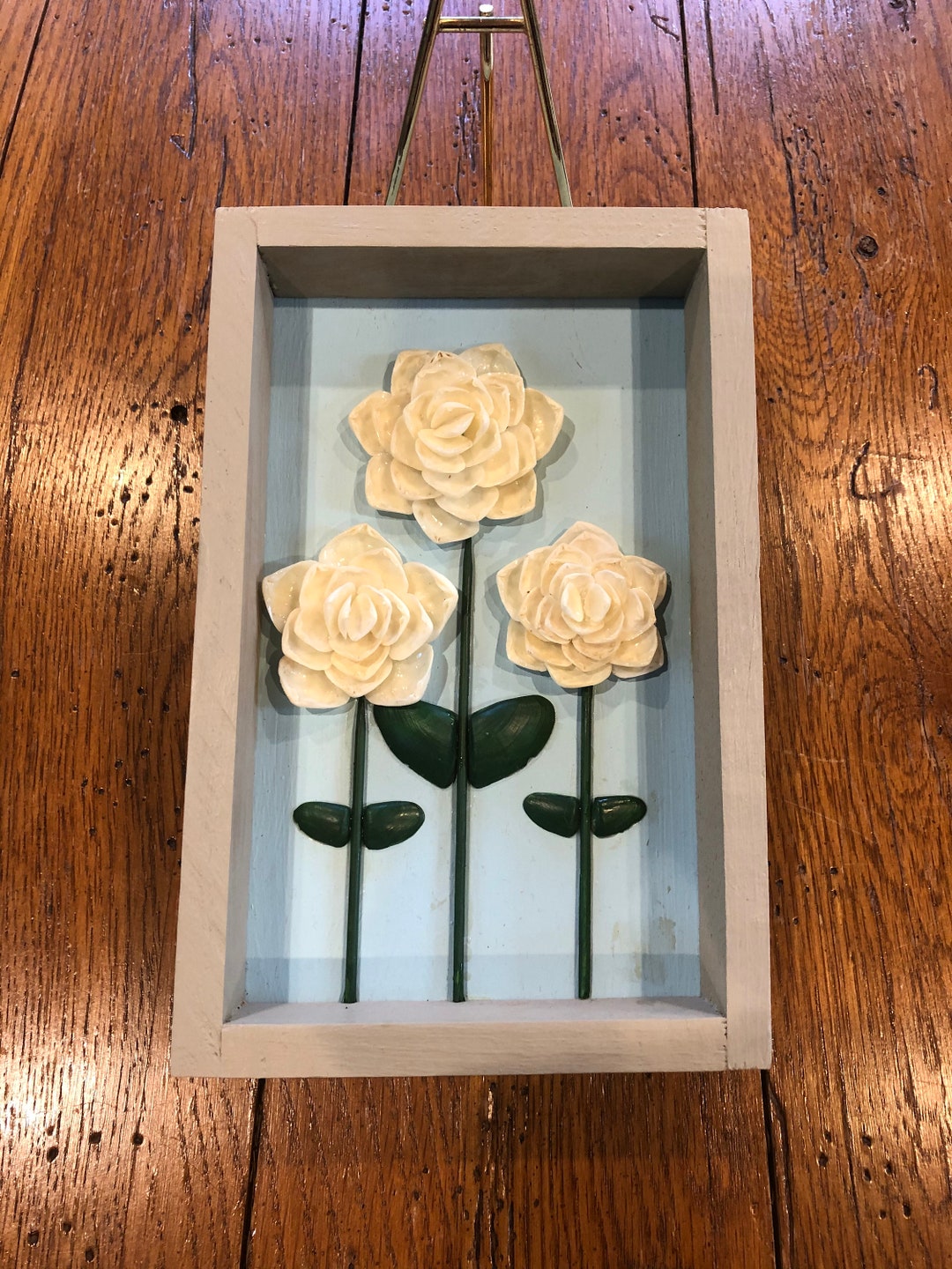 Sea Shell Roses Shadow Box - Etsy