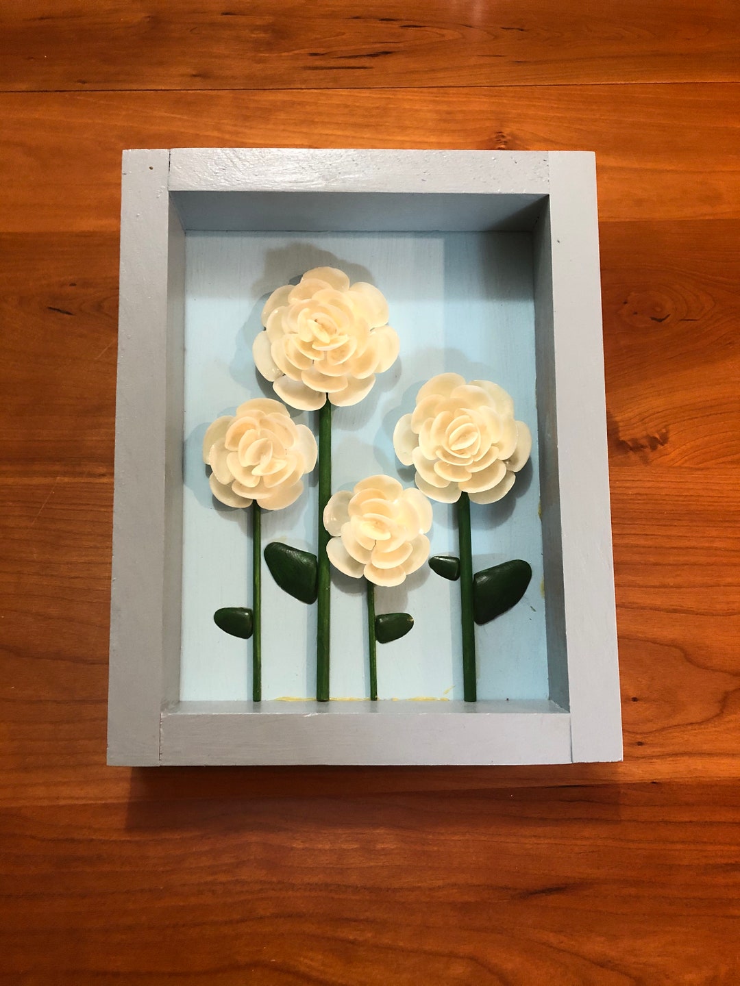 Sea Shell Flowers Shadow Box Wall Art - Etsy Denmark