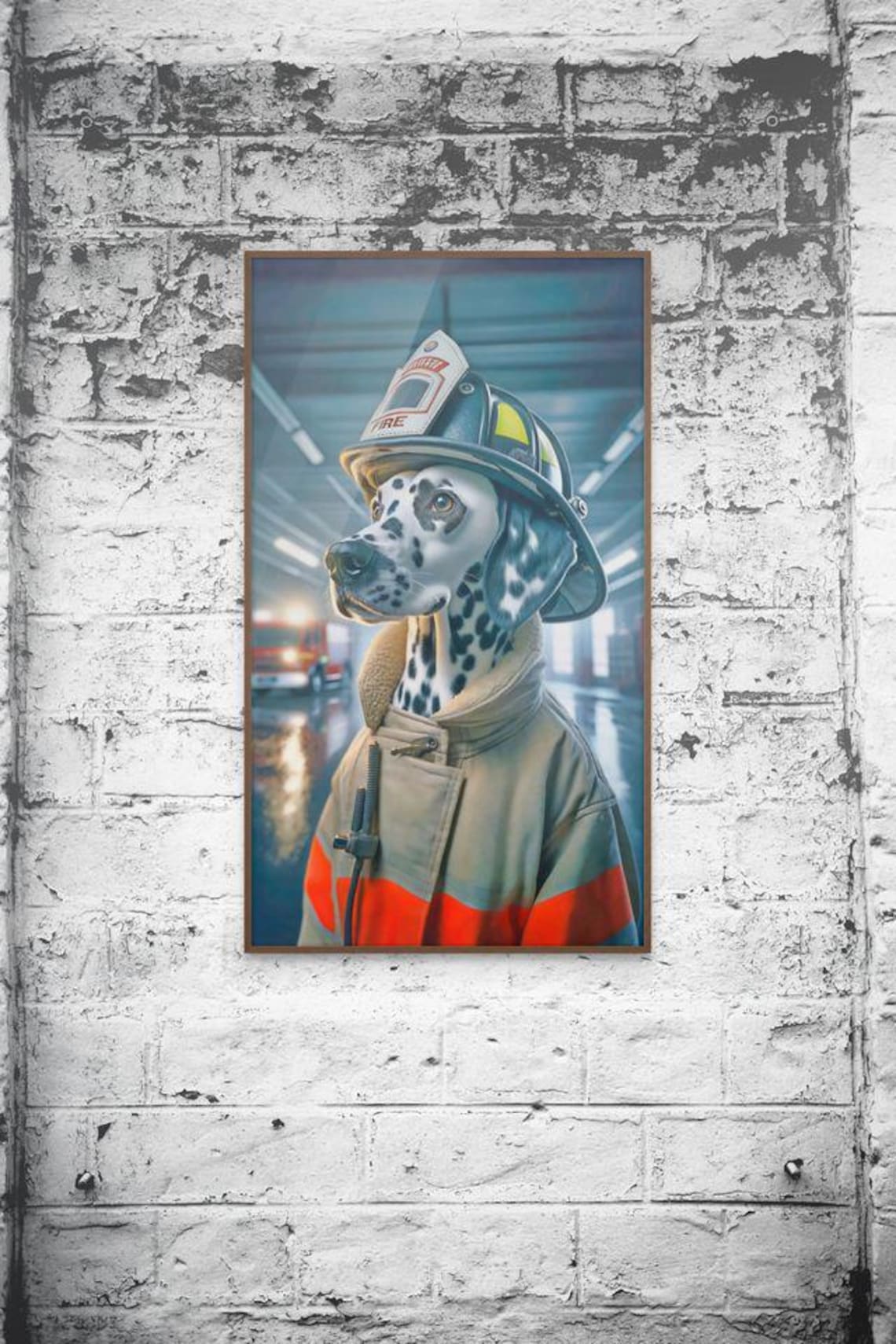 Working Class Dog - Dalmation Firehouse Dog - Etsy