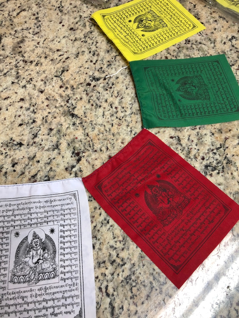 Zambala Deity of Wealth Tibetan Prayer Flag 6x7.5 Inch - Etsy