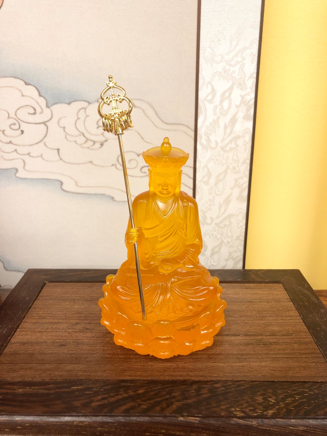 Ksitigarbha Bodhisattva Statue for Protection & Avert Dangers | 5 ...