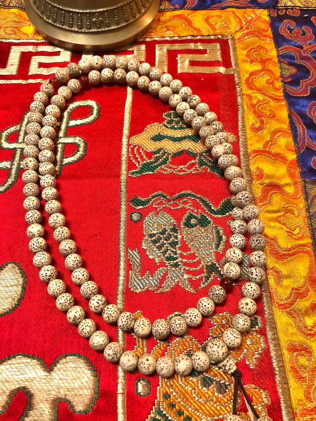 Lotus Seed Mala | Blessed by Tibetan Buddhist Lama | Handmade in Nepal ...