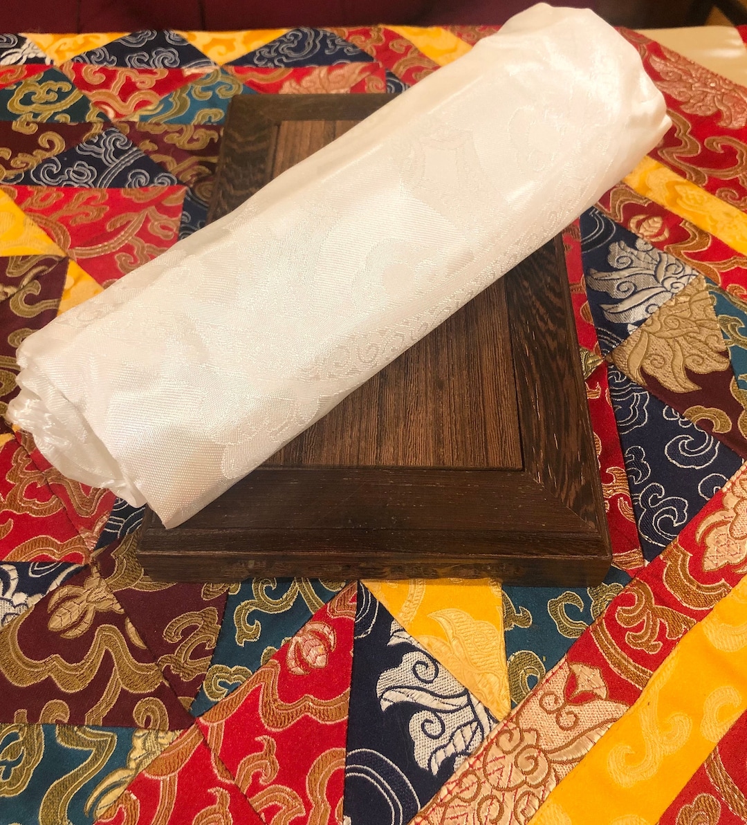 Highest Quality Vegan Silk Extra Long Tibetan Buddhist Eight Auspicious ...