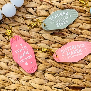 Teacher Motel Keychain Retro and Vintage Style Keychain Retro Inspired ...
