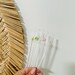 Flower Glass Straw | Reusable Glass Straws | Aesthetic Glass Straw ...