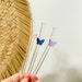 Butterfly Glass Straw | Reusable Glass Straws | Aesthetic Glass Straw ...