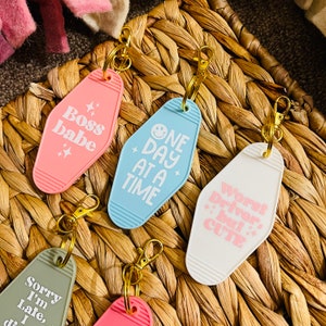 Motel Keychain | Retro and Vintage Style Keychain | Retro Inspired ...
