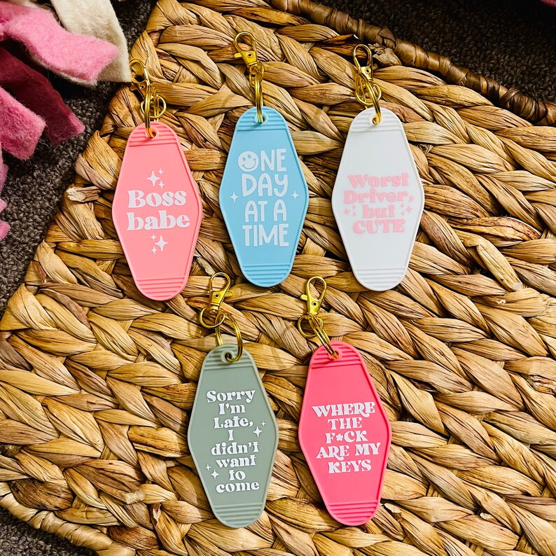 Motel Keychain | Retro and Vintage Style Keychain | Retro Inspired ...