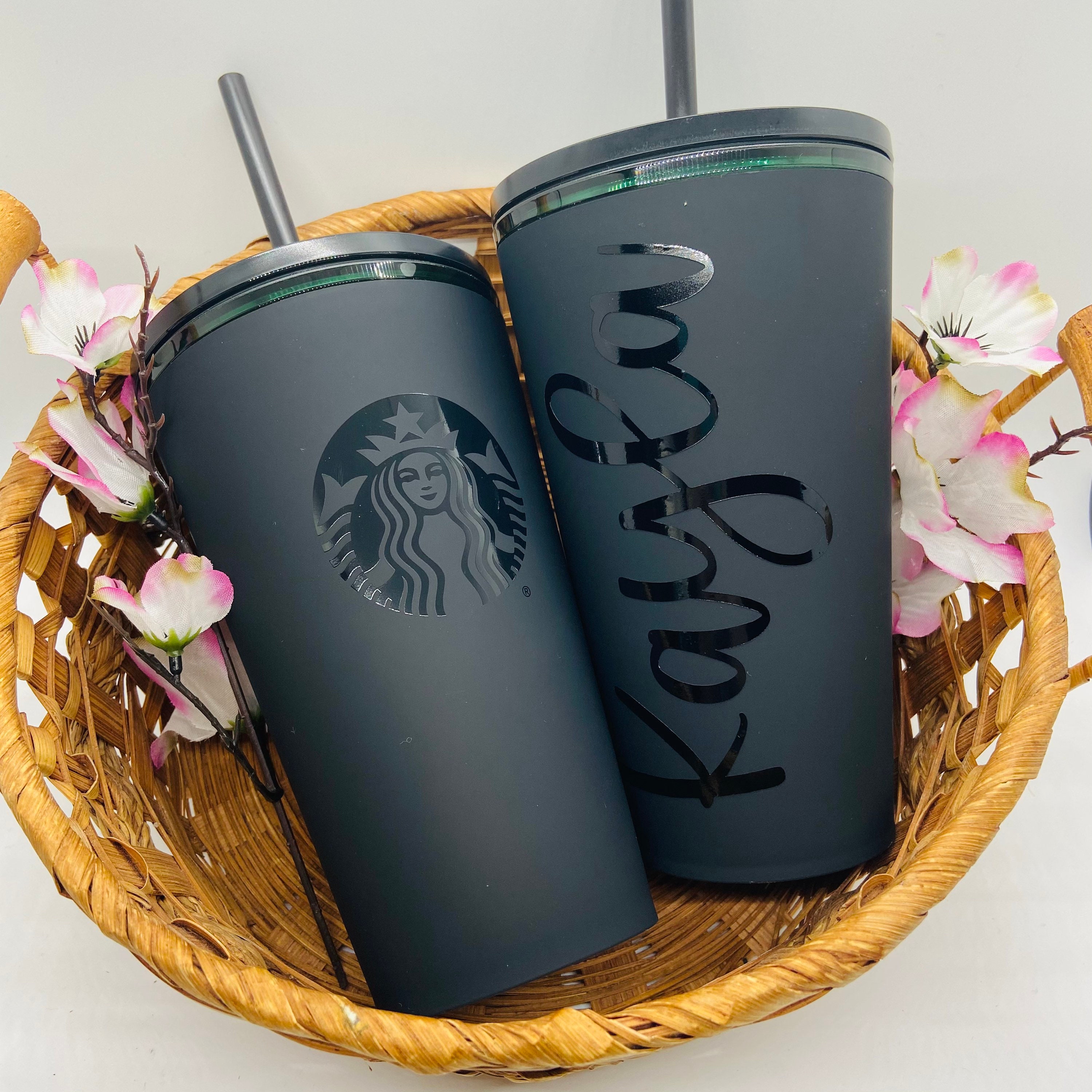 starbucks-matte-black-grande-tumbler-custom-matte-starbucks-etsy