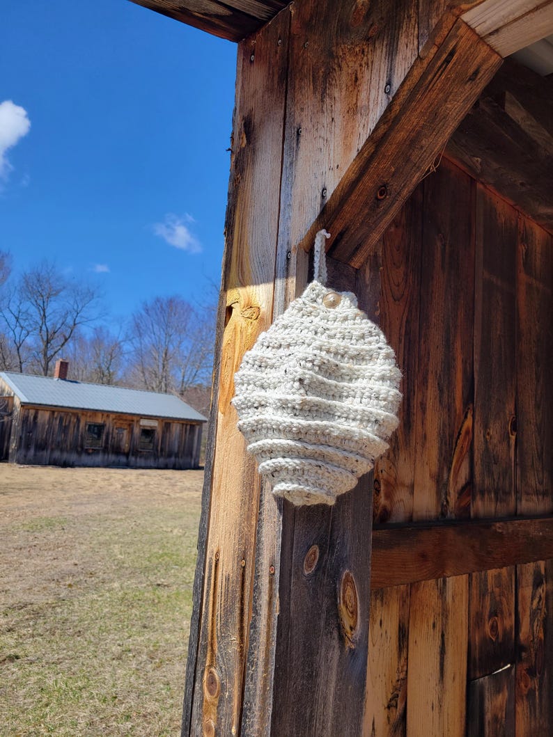Fake Wasp Nest Crochet Faux Hornet Nest Natural Repellent Handmade ...