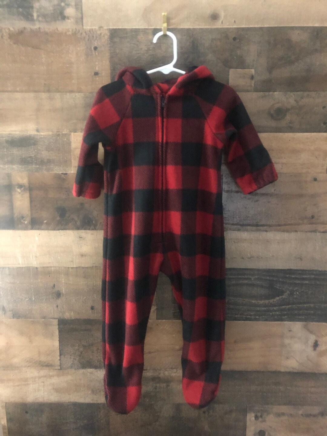 Red and Black Buffalo Check Fleece Baby Bunting/toddler/ Little Kid ...