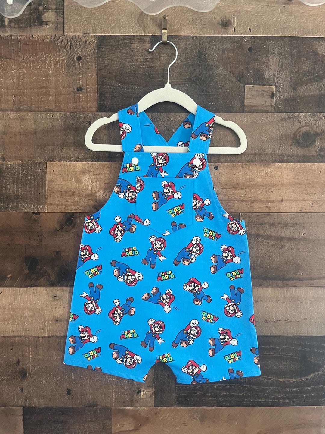 It’s Mario! Overall Romper Made With Licensed Mario Fabric. - Etsy
