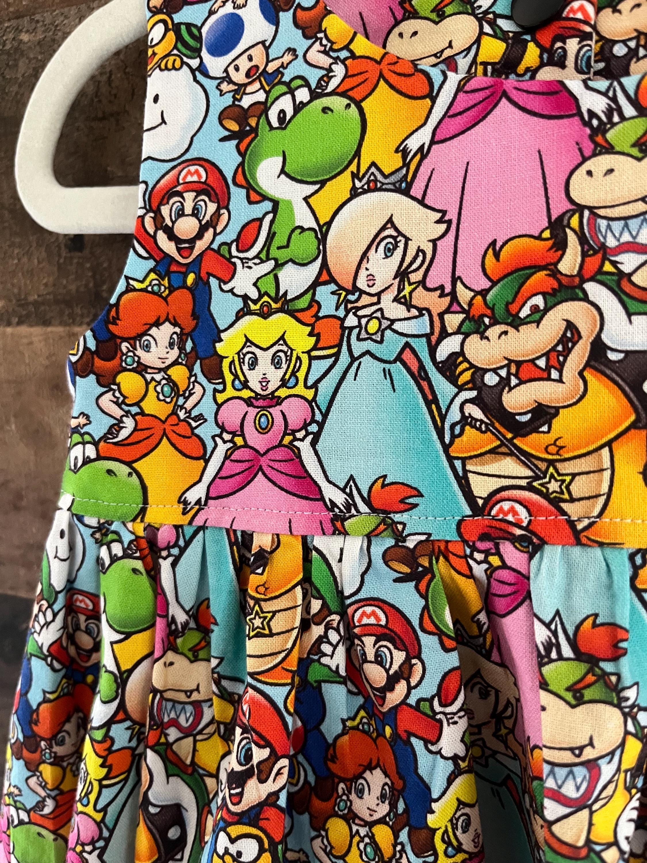 Level up Baby Girl, Little Girl Dress Made With Licensed Mario Fabric ...