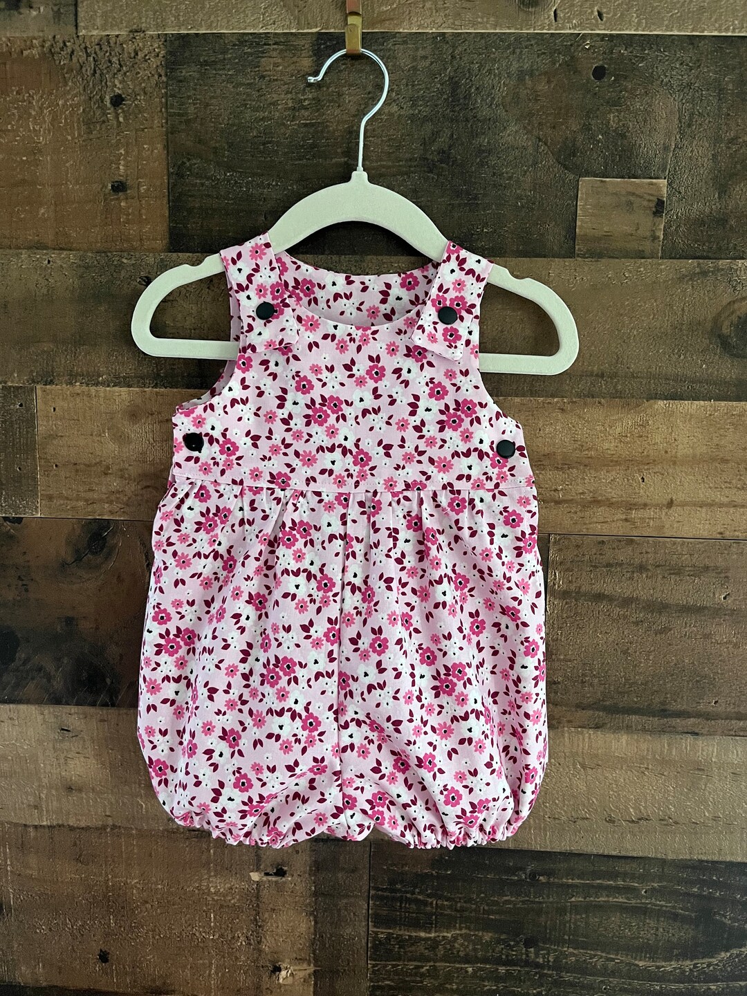 Pretty in Pink Bubble Romper With Snaps Summer Romper, Short Romper ...
