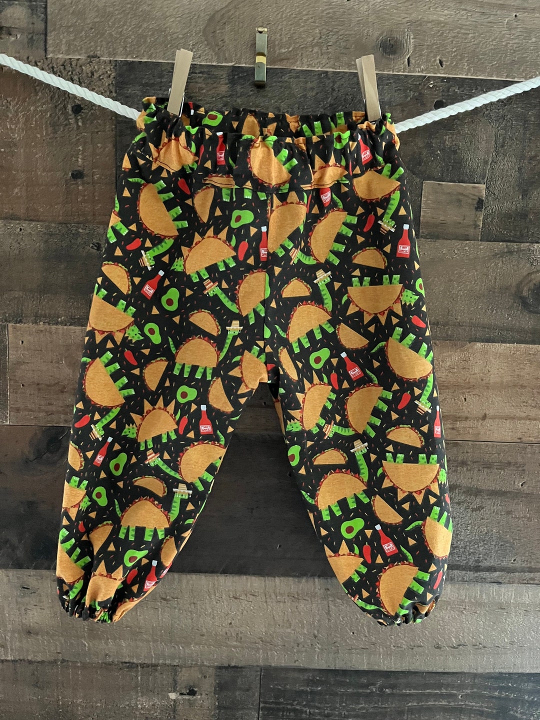 Taco-saurus Cotton Haram Pants - Etsy