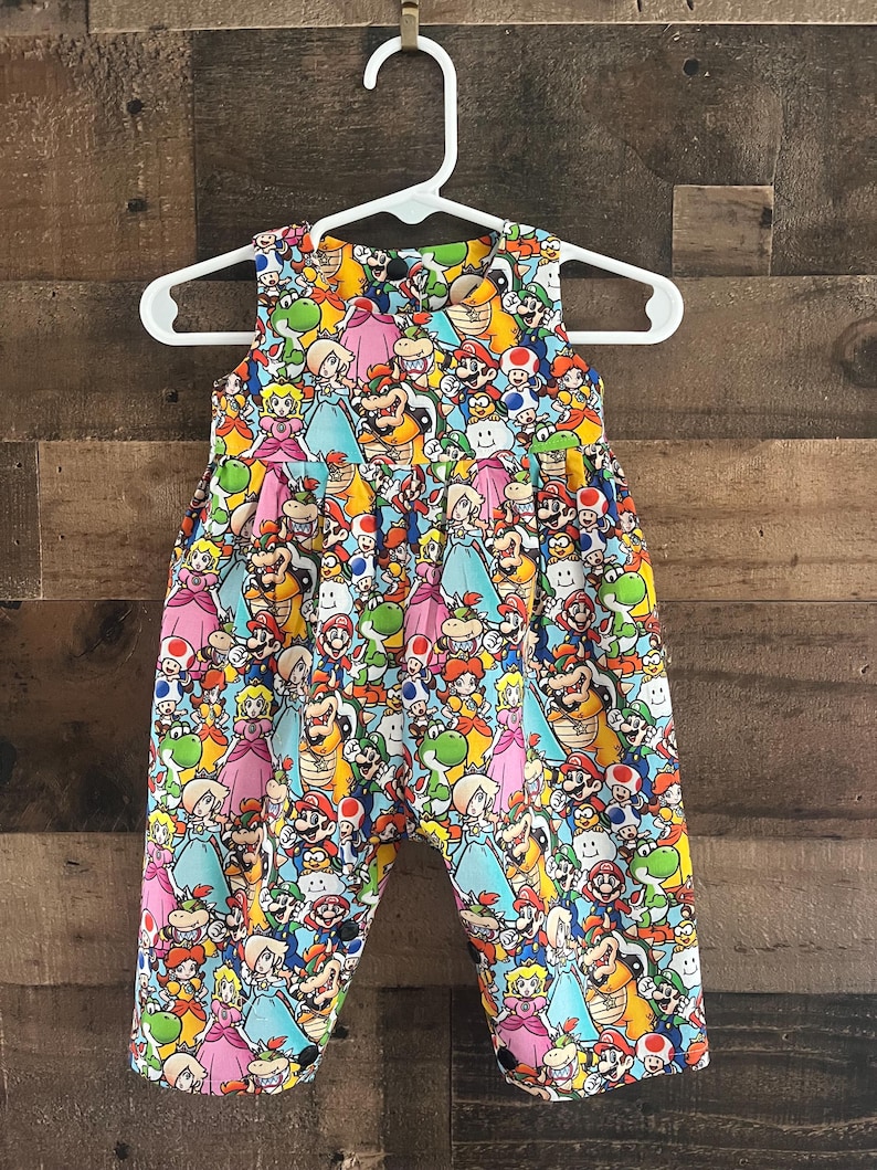 Level up Baby Girl, Little Girl Dress Made With Licensed Mario Fabric ...