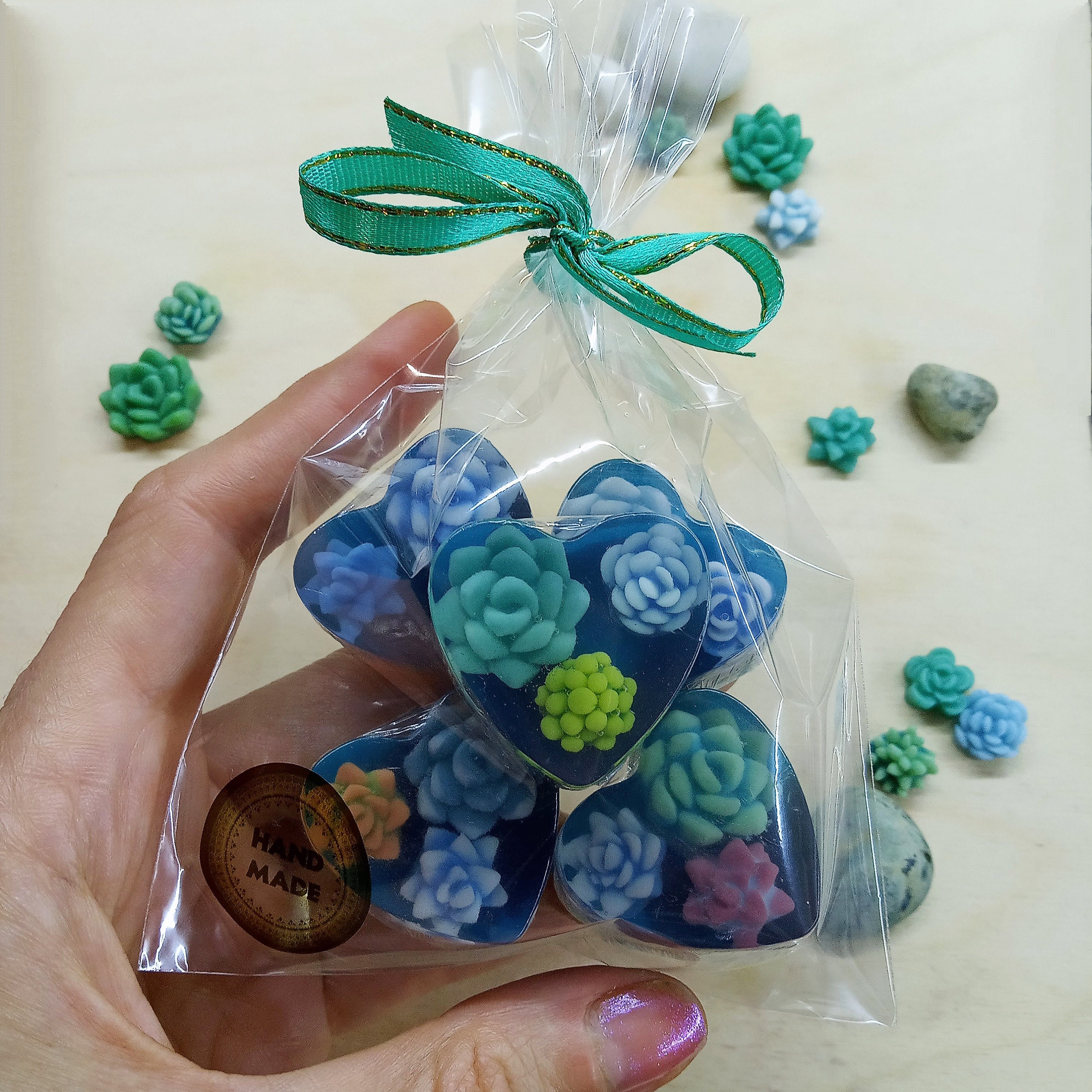 Set of 5-10pcs Succulent Mini Soaps, Wedding / Shower Favors, Souvenir ...