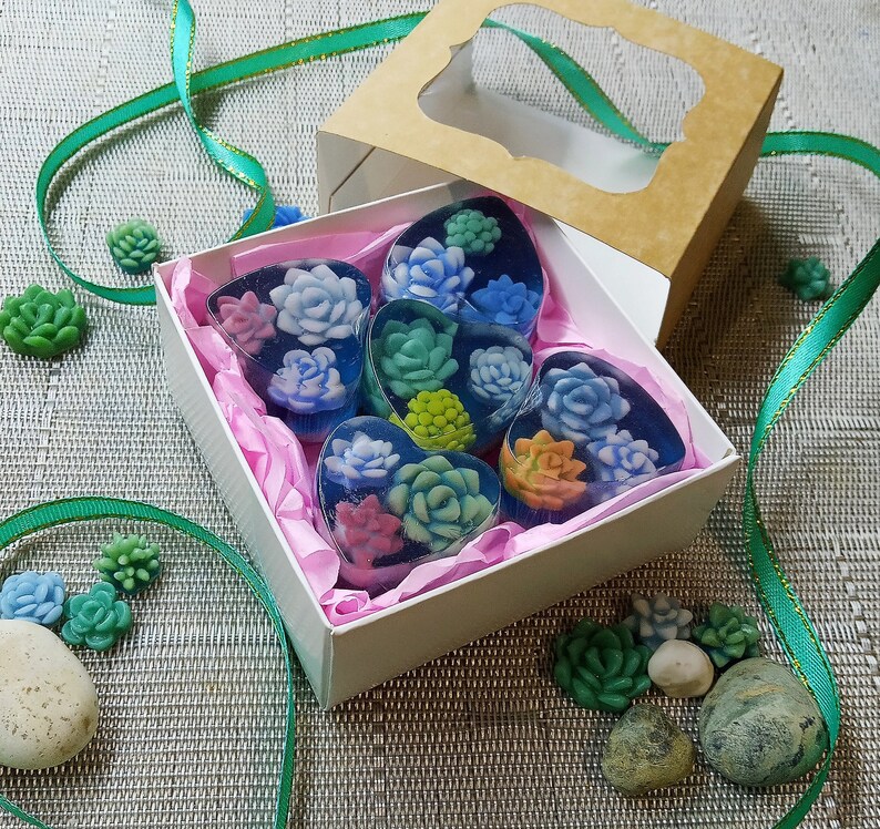 Set of 5-10pcs Succulent Mini Soaps, Wedding / Shower Favors, Souvenir ...
